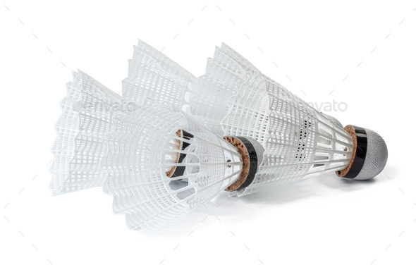 Group of shuttlecocks isolated on white background Stock Photo by ...
