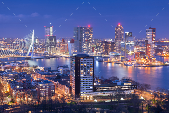 Rotterdam, Netherlands Skyline Stock Photo by SeanPavone | PhotoDune