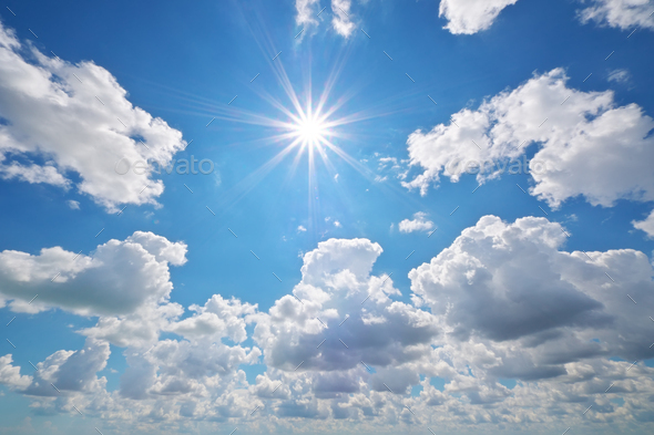 Sun and sky clouds. Stock Photo by rozum | PhotoDune
