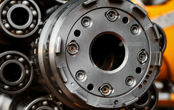 Close-up view of the machine part Stock Photo by Studio_OMG | PhotoDune
