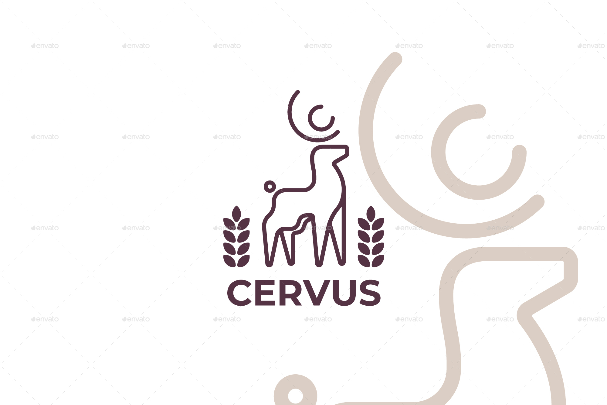 Cervus Deer Natural Logo Template, Logo Templates | GraphicRiver