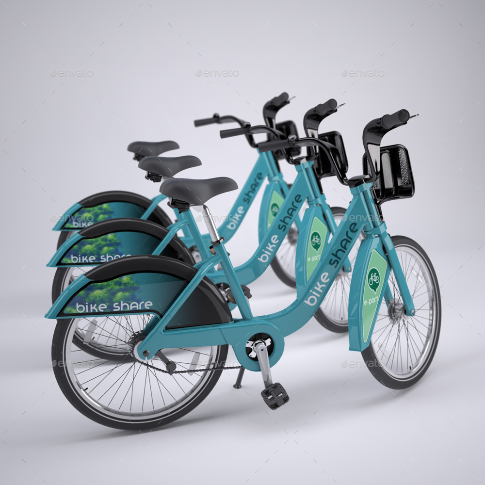 Bike Share or Rental Bike Mock-up, Graphics | GraphicRiver