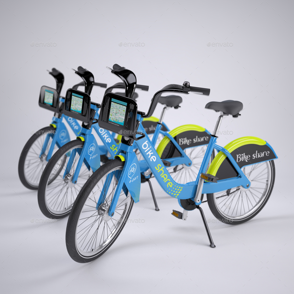 Bike Share or Rental Bike Mock-up, Graphics | GraphicRiver