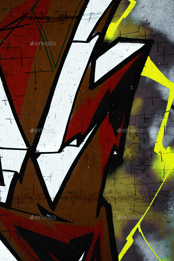 Graffiti Fragments Vertical Backgrounds, Graphics | GraphicRiver