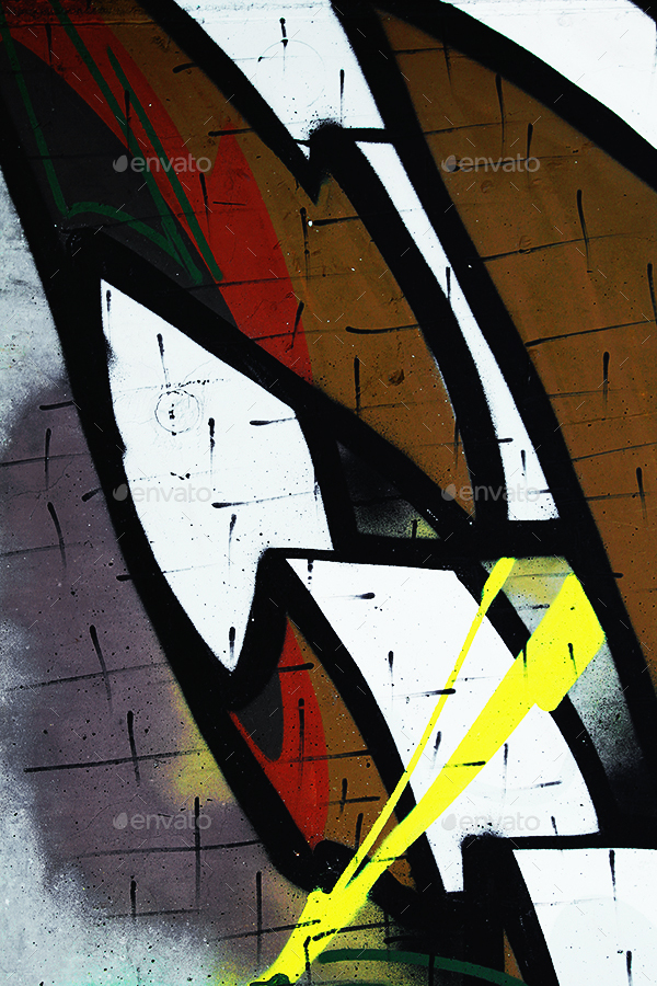 Graffiti Fragments Vertical Backgrounds, Graphics | GraphicRiver