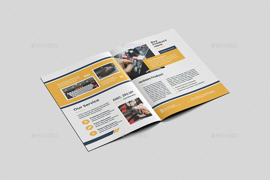 Hardware Product Bifold Brochure, Print Templates | GraphicRiver