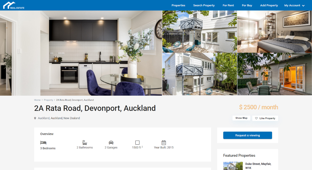 Real Estate Property Manager - Property Listings Website for Realtors ...