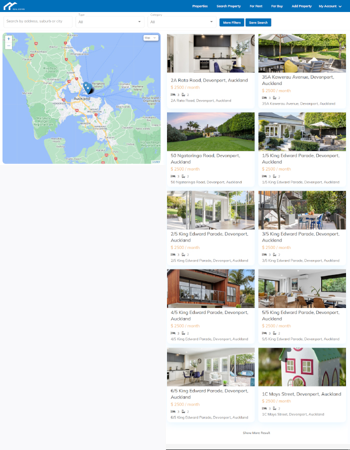 Real Estate Property Manager - Property Listings Website for Realtors ...