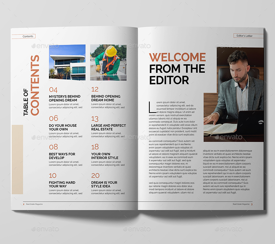 Real Estate Magazine Template, Print Templates | GraphicRiver