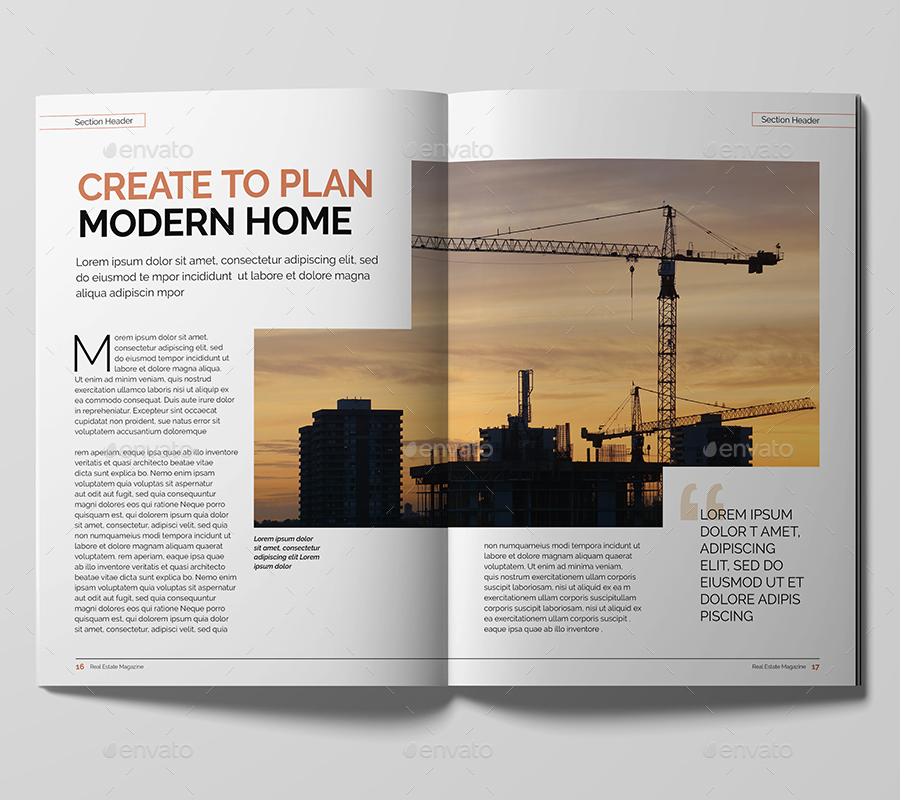 Real Estate Magazine Template, Print Templates | GraphicRiver