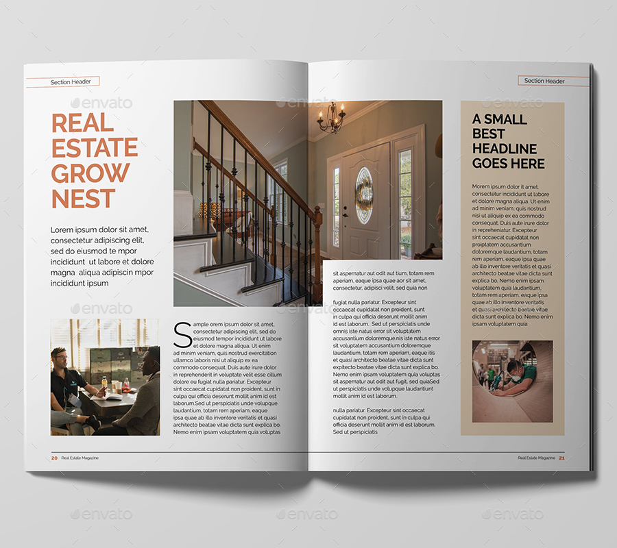 Real Estate Magazine Template, Print Templates | GraphicRiver