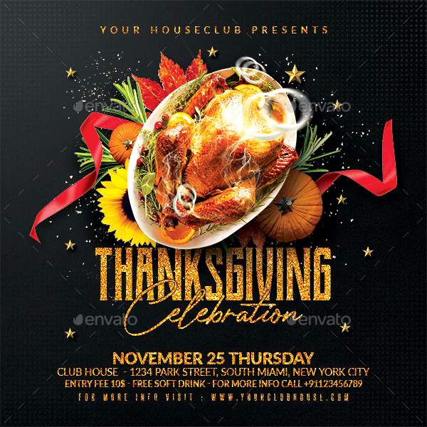 Thanksgiving Flyer, Print Templates | GraphicRiver