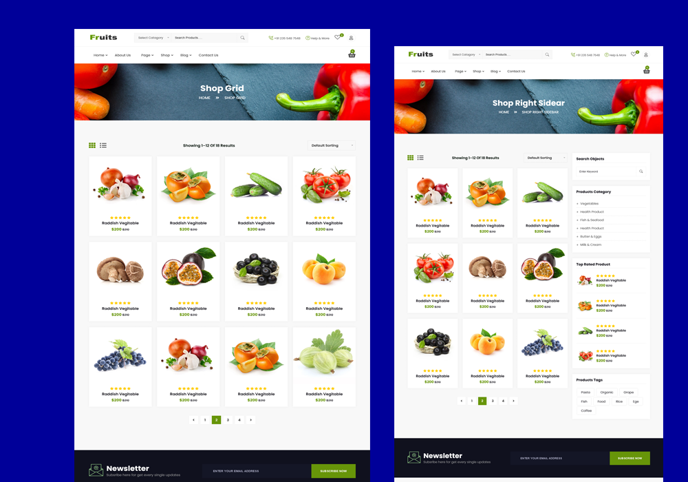 Fruits - Grocery Store and Food eCommerce HTML5 Template by codexunictheme