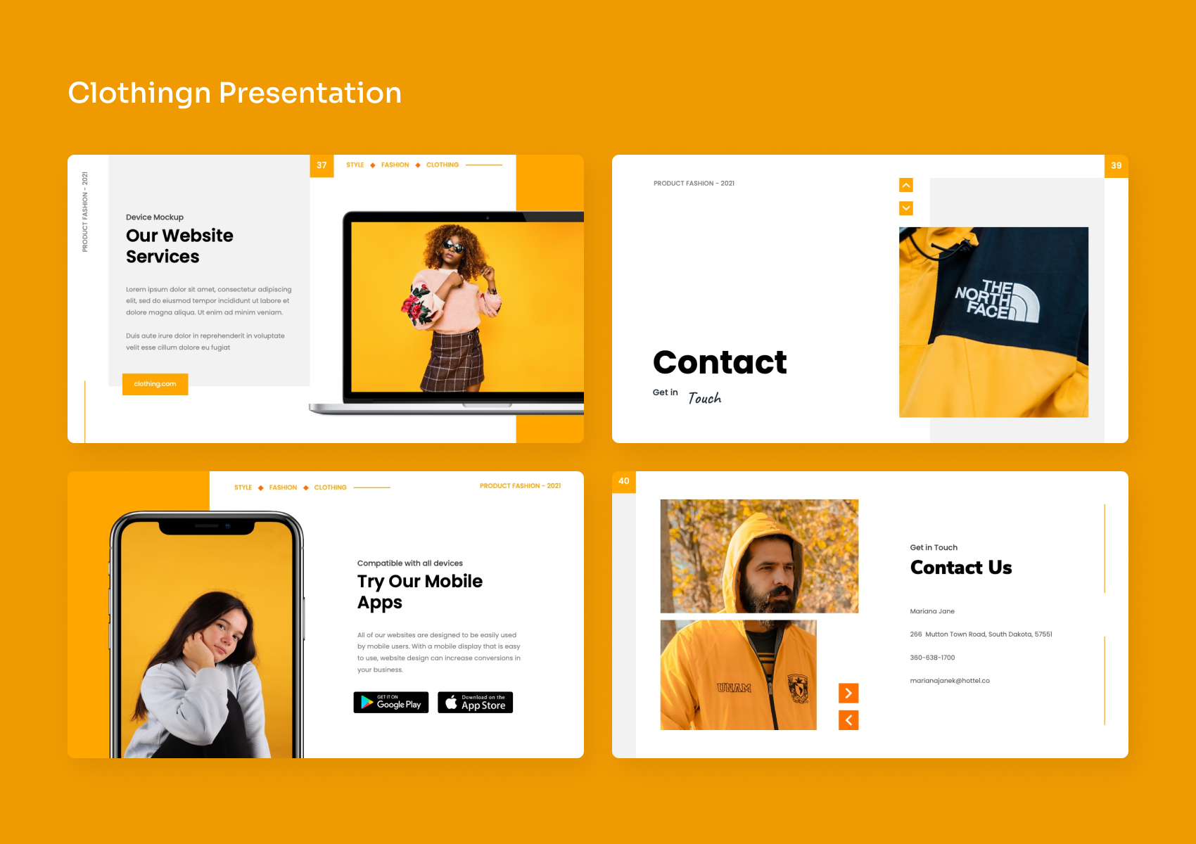 Clothingn – Fashion & Clothing Google Slides Presentation, Presentation ...