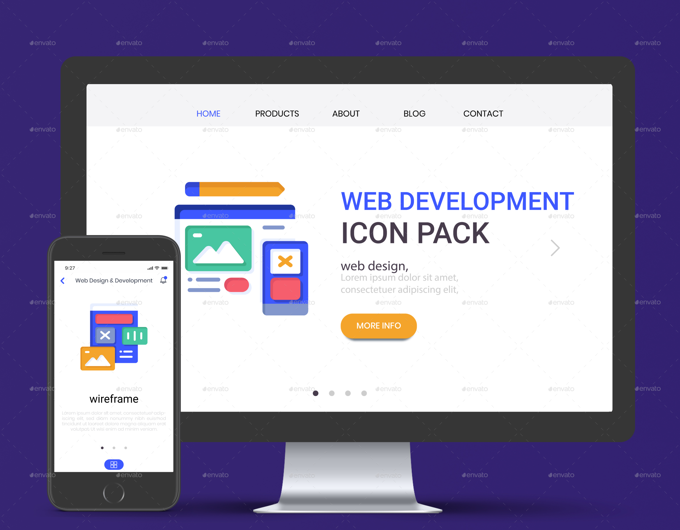 Web Design and Development Icon Pack, Icons | GraphicRiver