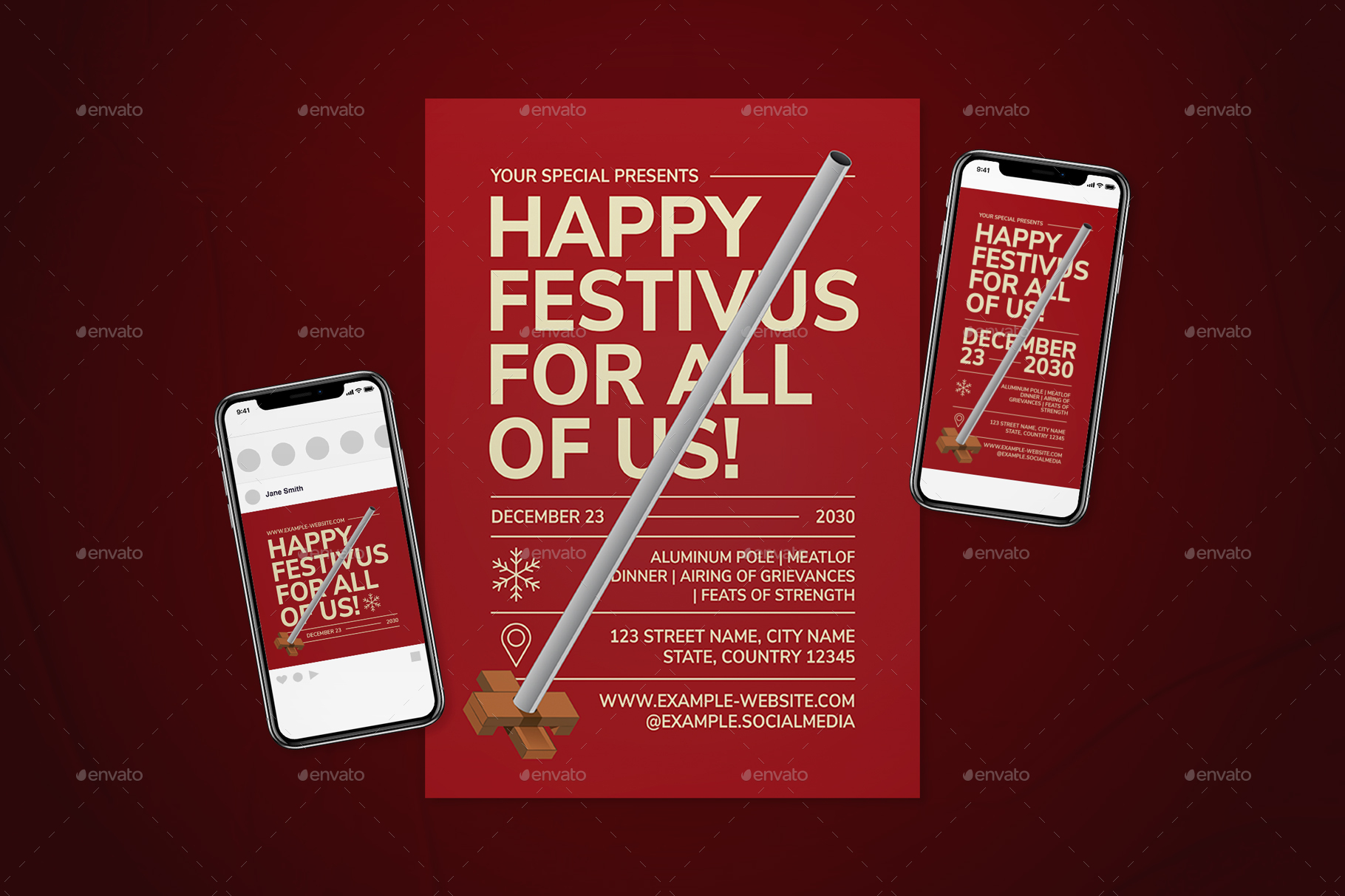 Festivus Flyer Set, Print Templates | GraphicRiver