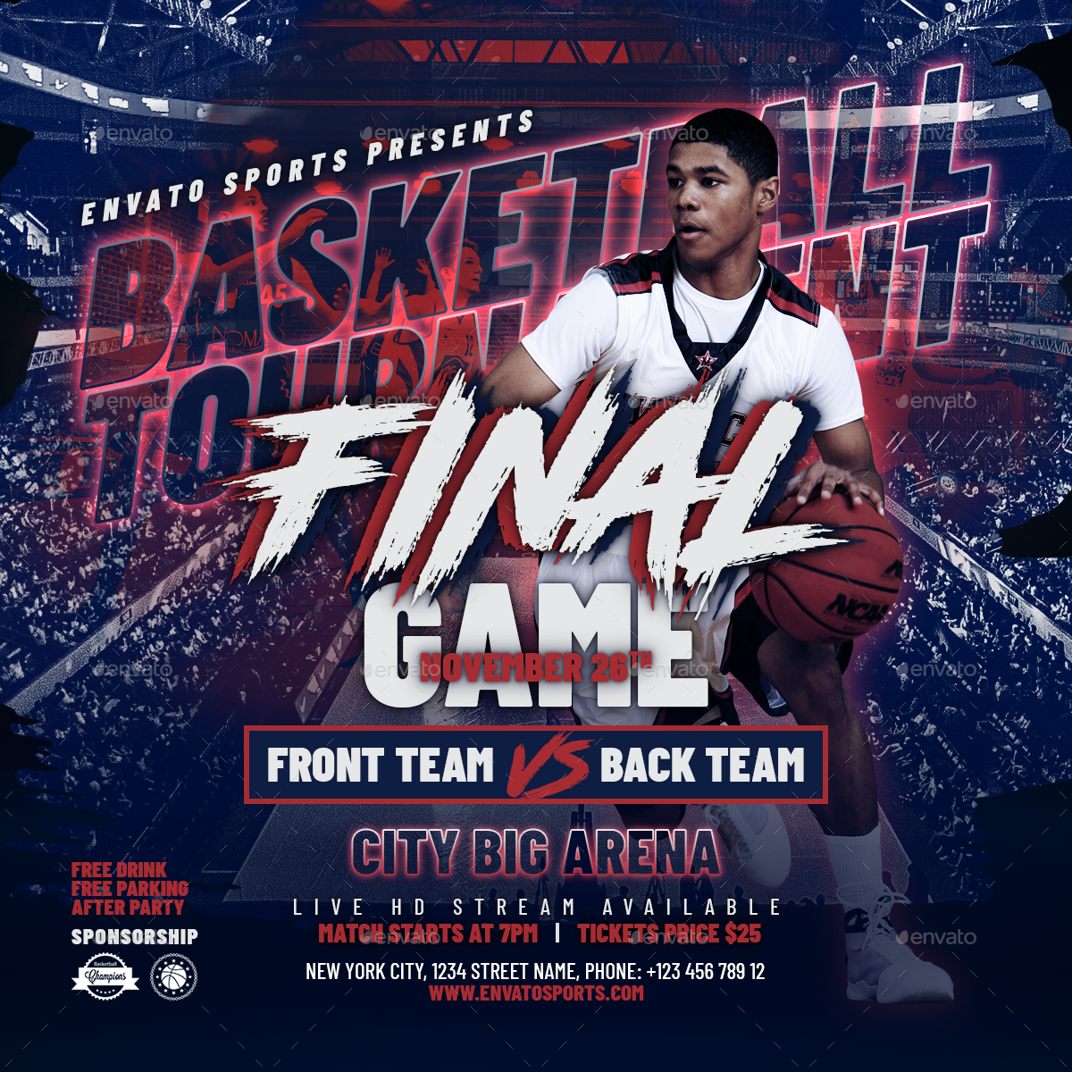 Basketball Tournament Flyer | Final Game, Print Templates | GraphicRiver