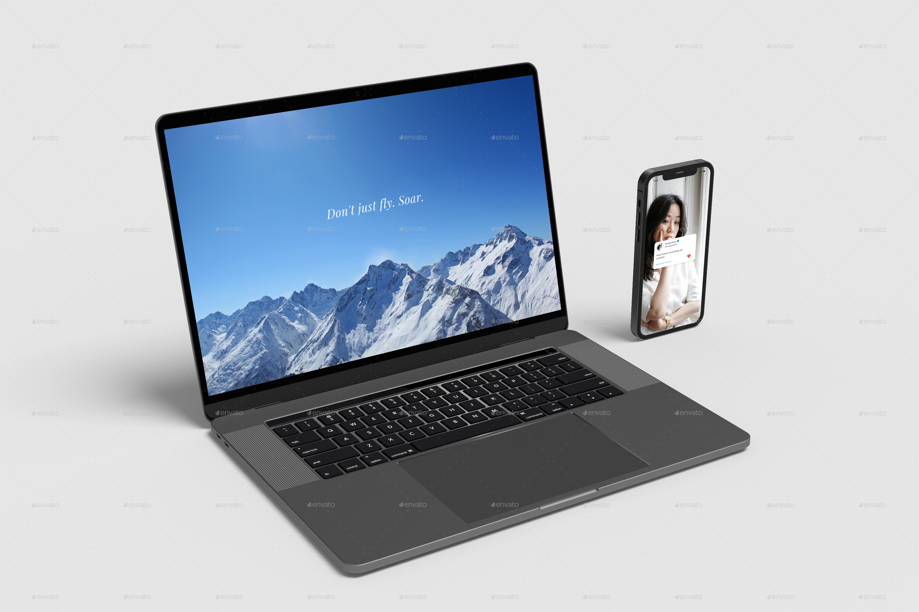 Laptop And Smartphone Mockup, Graphics | GraphicRiver