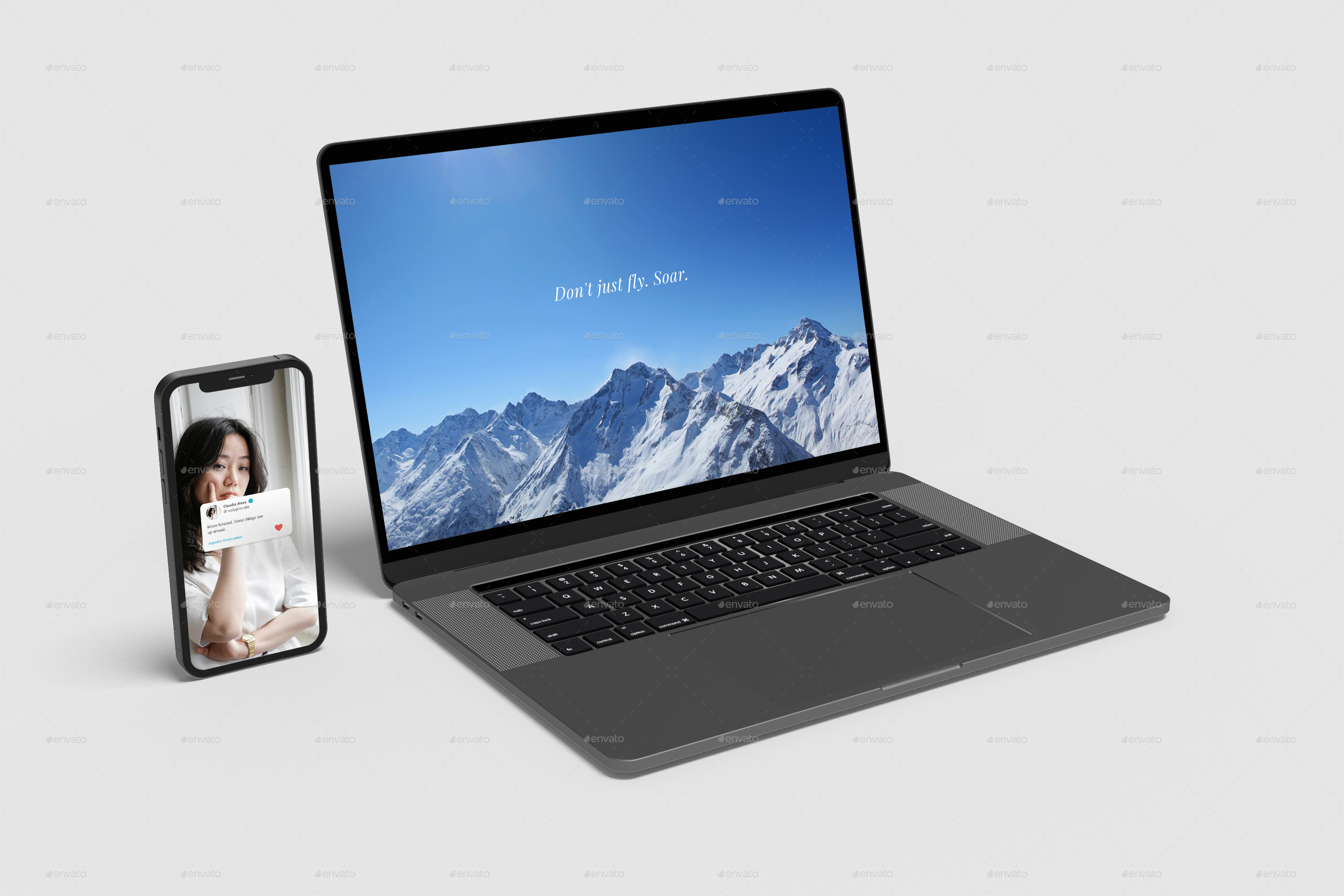 Laptop And Smartphone Mockup, Graphics | GraphicRiver