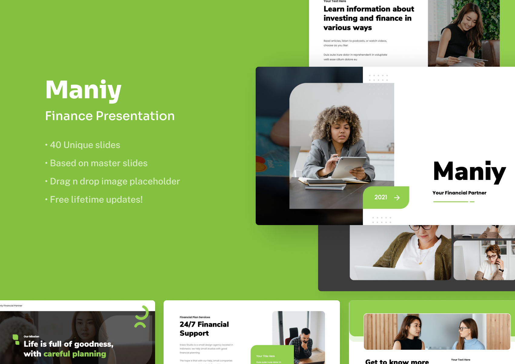 Maniy - Finance Google Slides Presentation, Presentation Templates