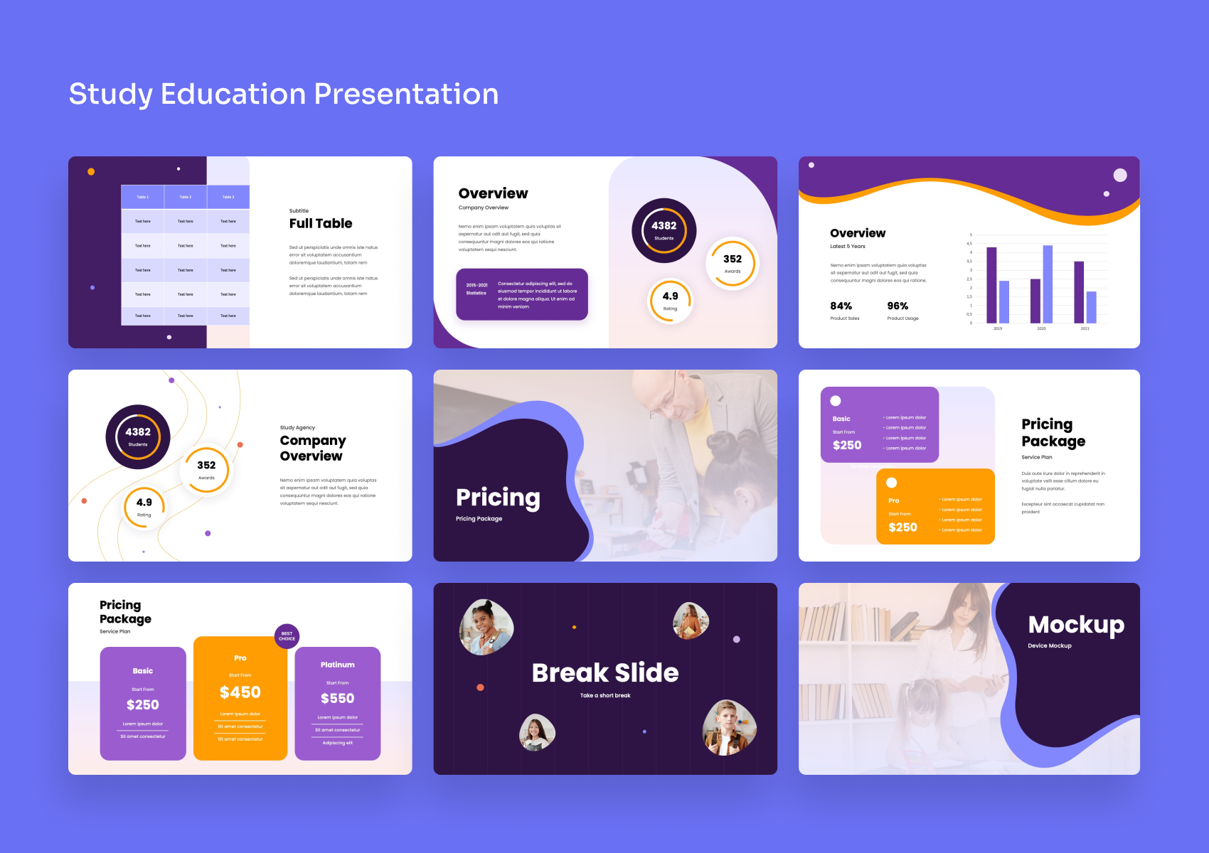 Study - Education Google Slides Presentation, Presentation Templates