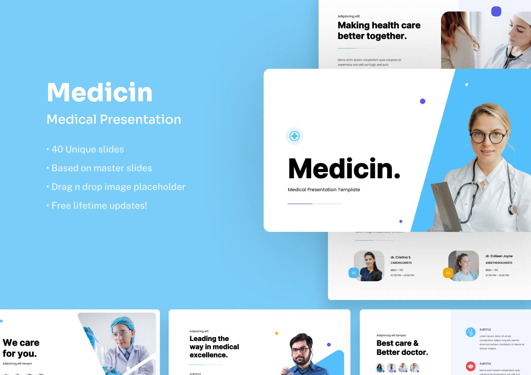 Medicin - Medical Google Slides Presentation, Presentation Templates