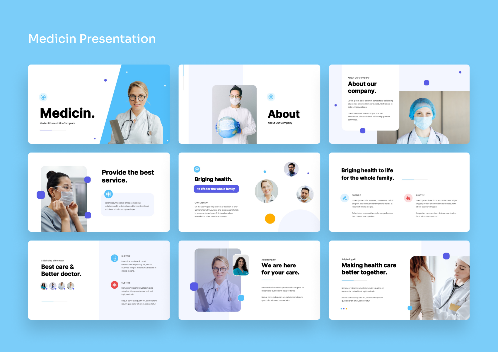 Medicin - Medical Google Slides Presentation, Presentation Templates