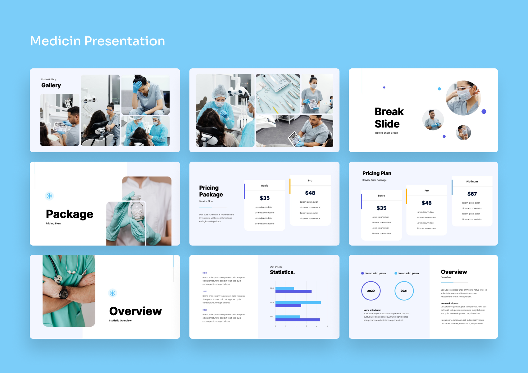 Medicin - Medical Google Slides Presentation, Presentation Templates