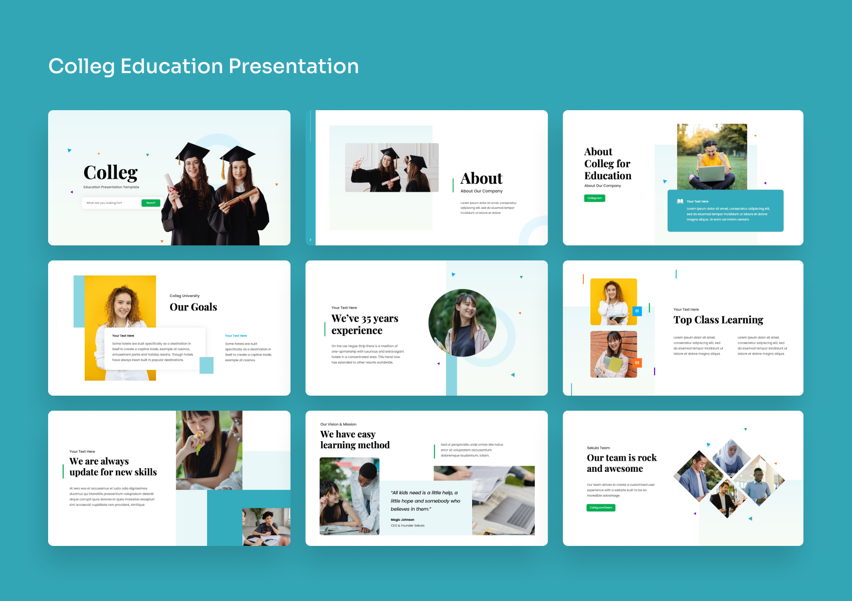 Colleg - Education Google Slides Presentation by mhudaaa | GraphicRiver