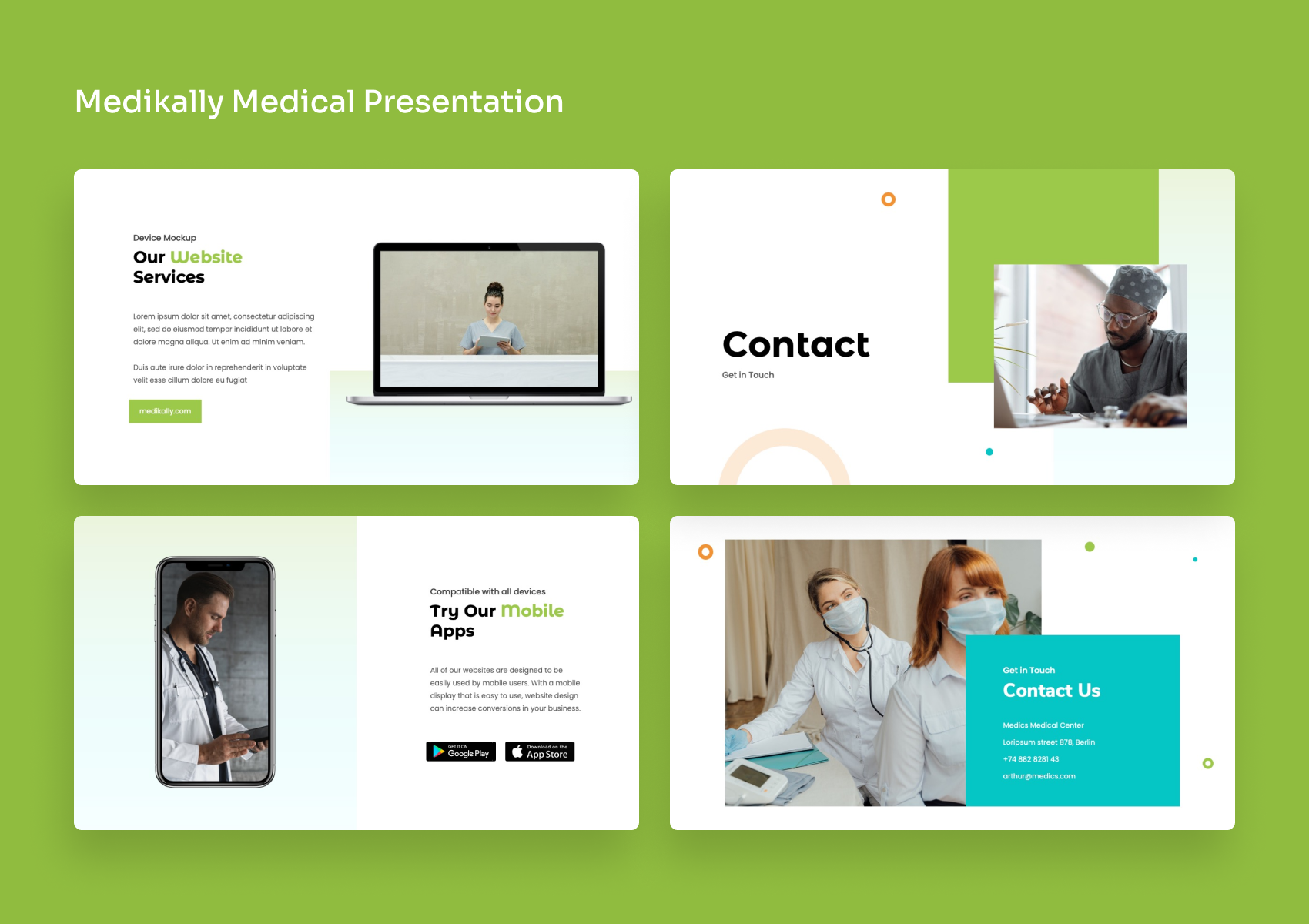 Medikally - Medical Google Slides Presentation, Presentation Templates