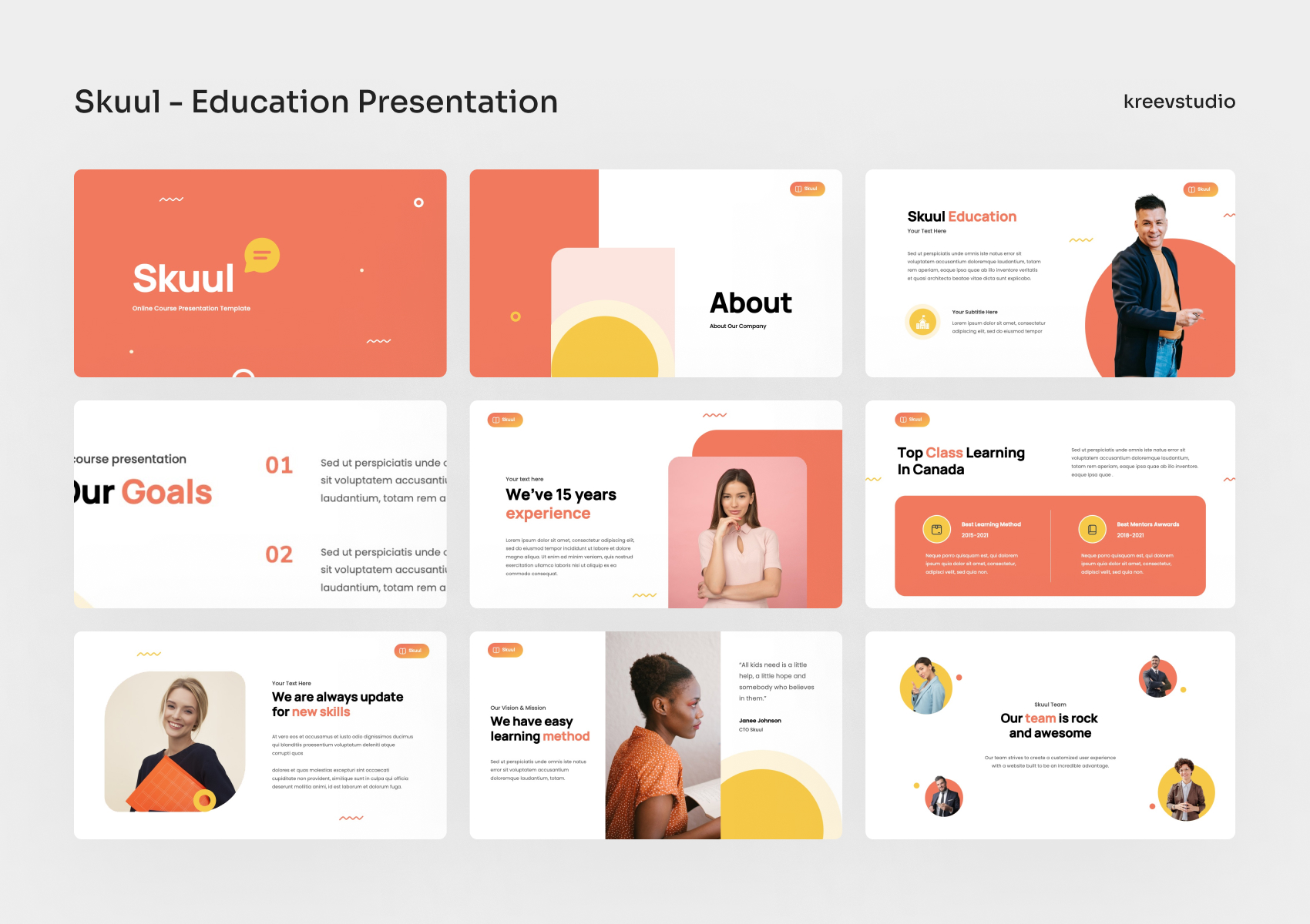 Skuul - Education Google Slides Presentation, Presentation Templates