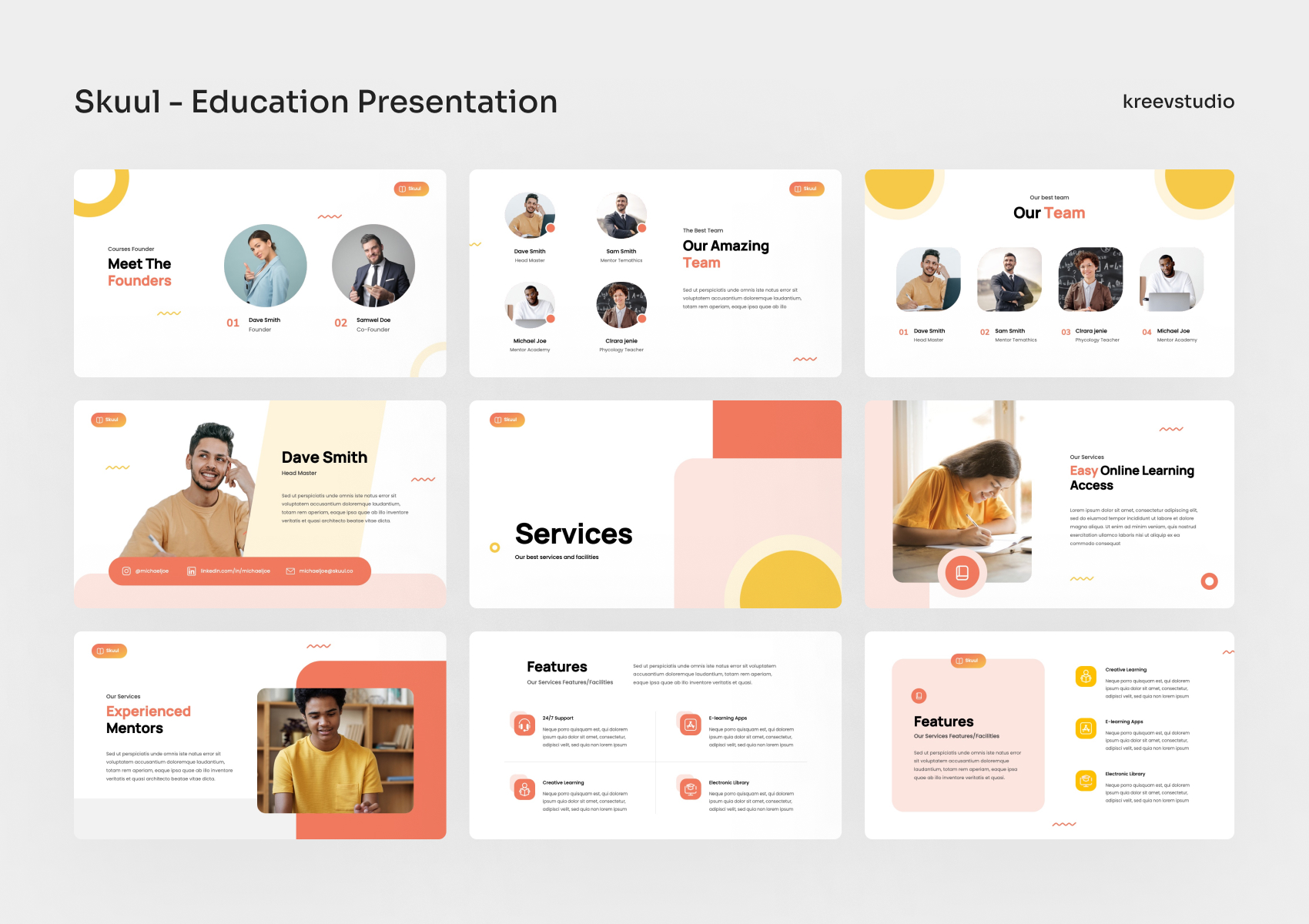 Skuul - Education Google Slides Presentation, Presentation Templates