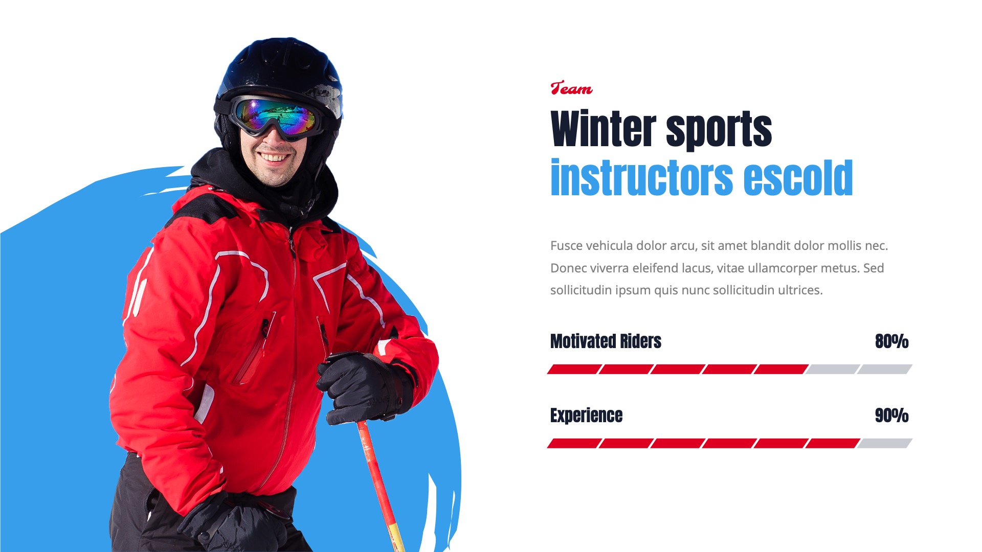 Escold - Winter Sport Google Slides Template, Presentation Templates