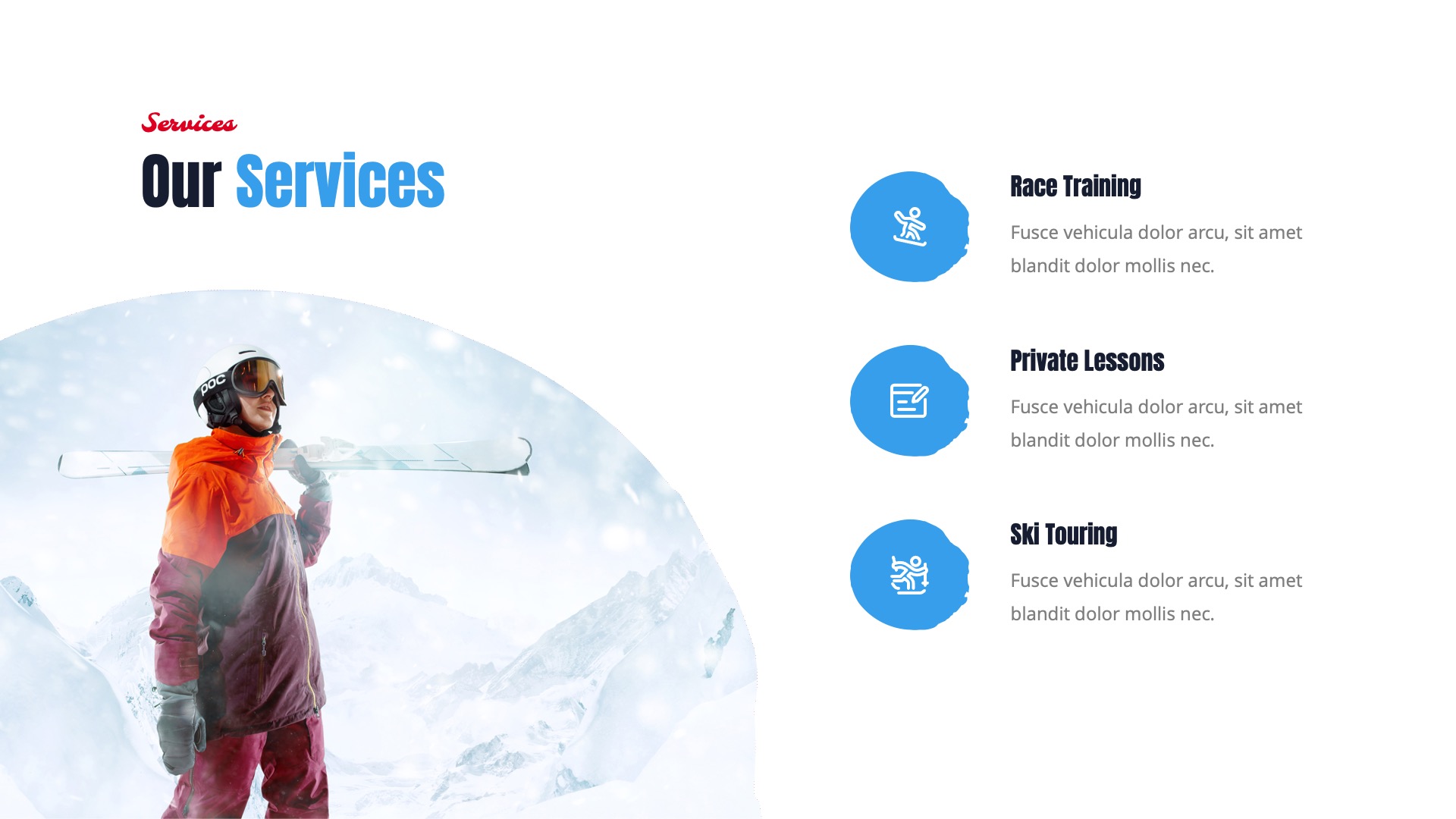 Escold - Winter Sport Google Slides Template, Presentation Templates