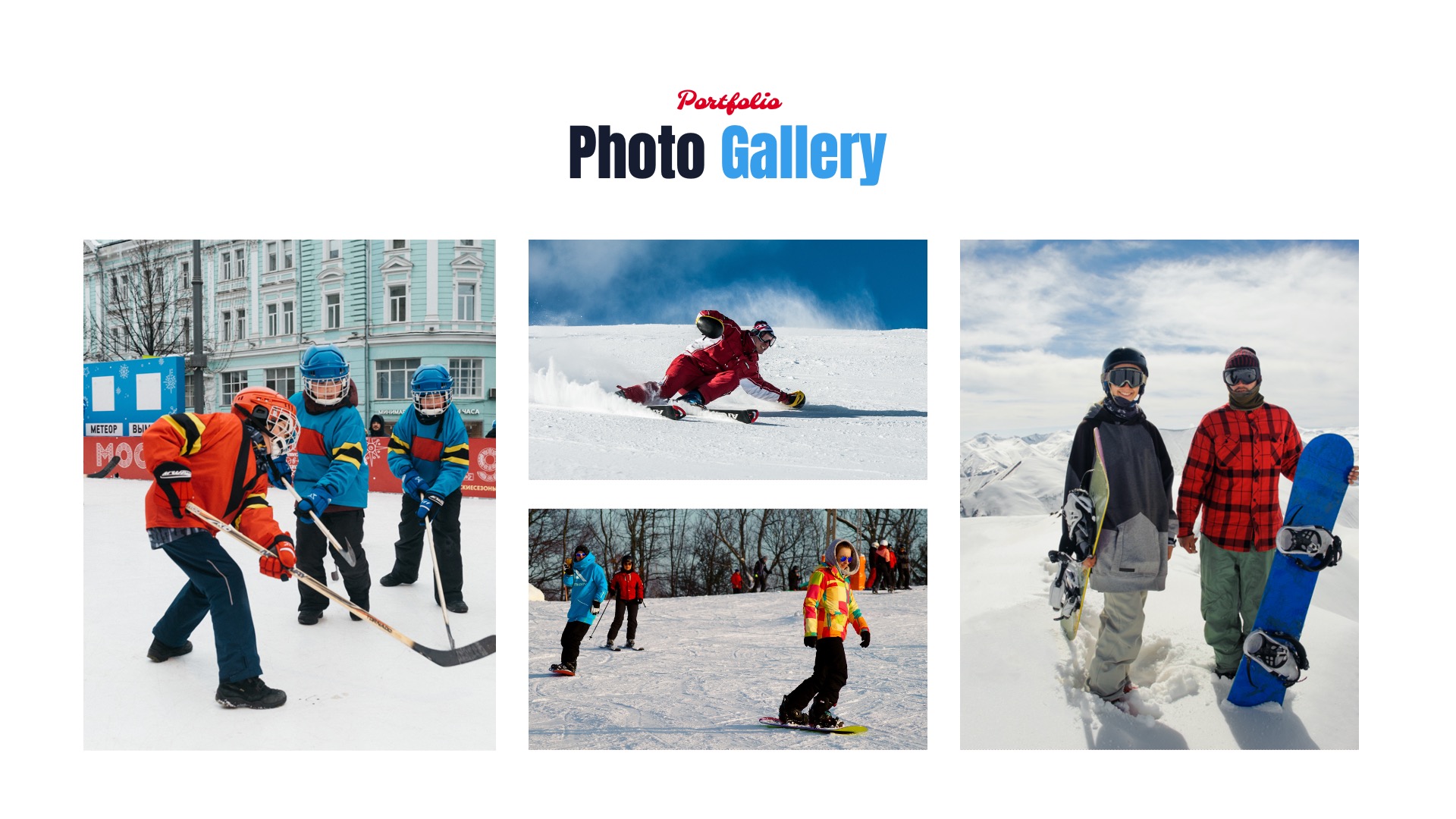 Escold - Winter Sport Google Slides Template, Presentation Templates