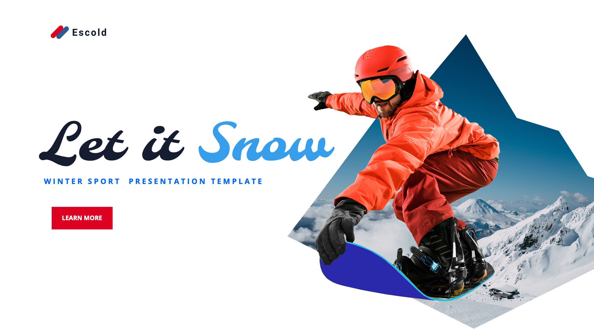 Escold - Winter Sport Google Slides Template, Presentation Templates