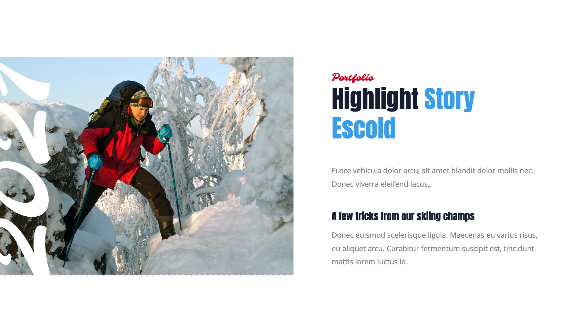 Escold - Winter Sport Google Slides Template, Presentation Templates