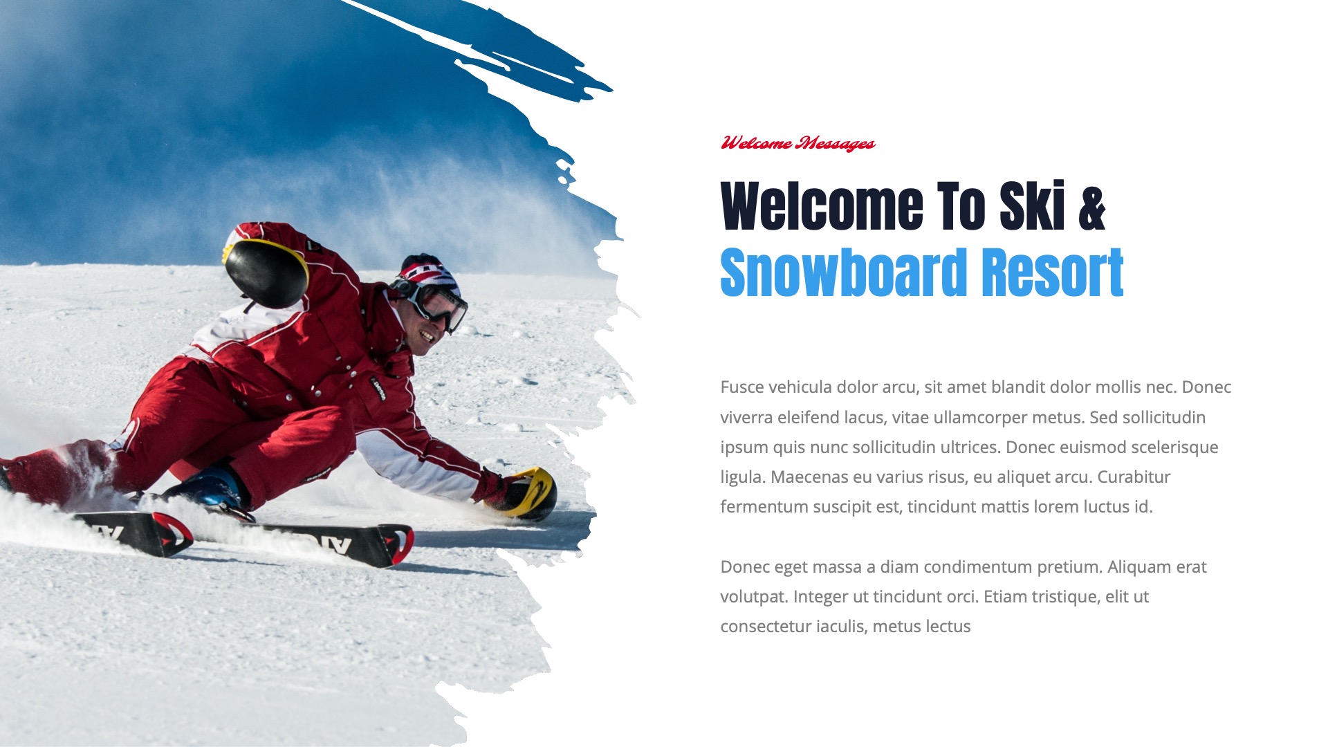 Escold - Winter Sport Google Slides Template, Presentation Templates