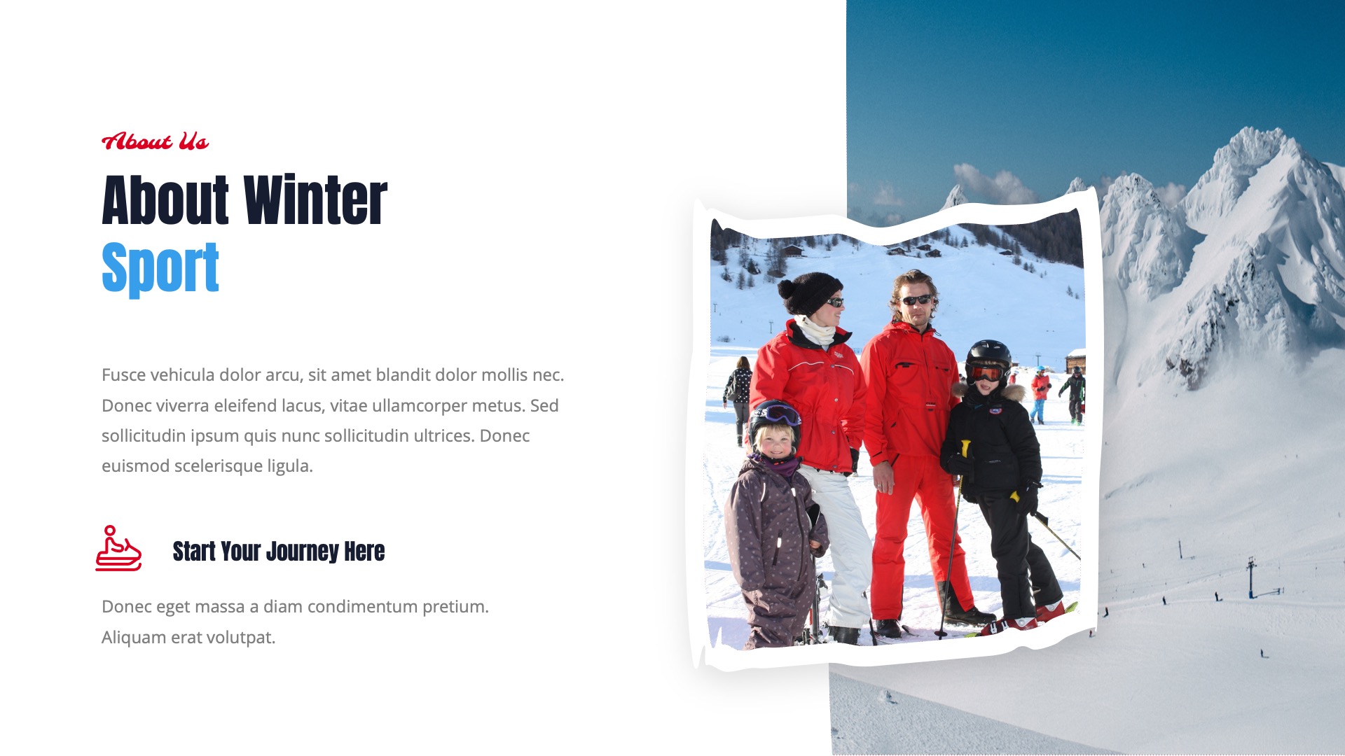 Escold - Winter Sport Google Slides Template, Presentation Templates