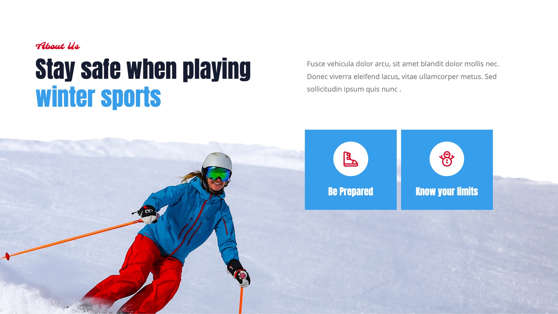Escold - Winter Sport Google Slides Template, Presentation Templates