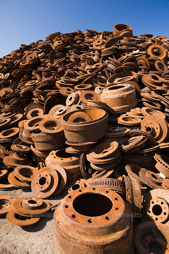 Stack of rusting metal Stock Photo by nualaimages | PhotoDune