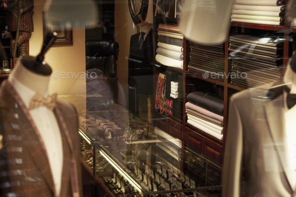 Traditional tailors shop interior Stock Photo by imagesourcecurated