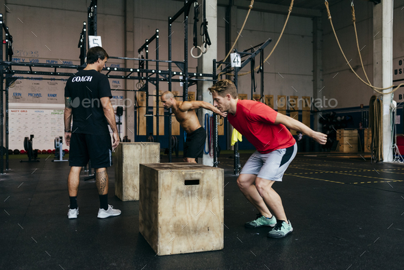People training hard in gym Stock Photo by ADDICTIVE_STOCK | PhotoDune