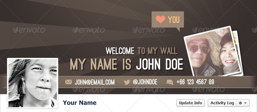 FB Cover - We Love, Web Elements | GraphicRiver