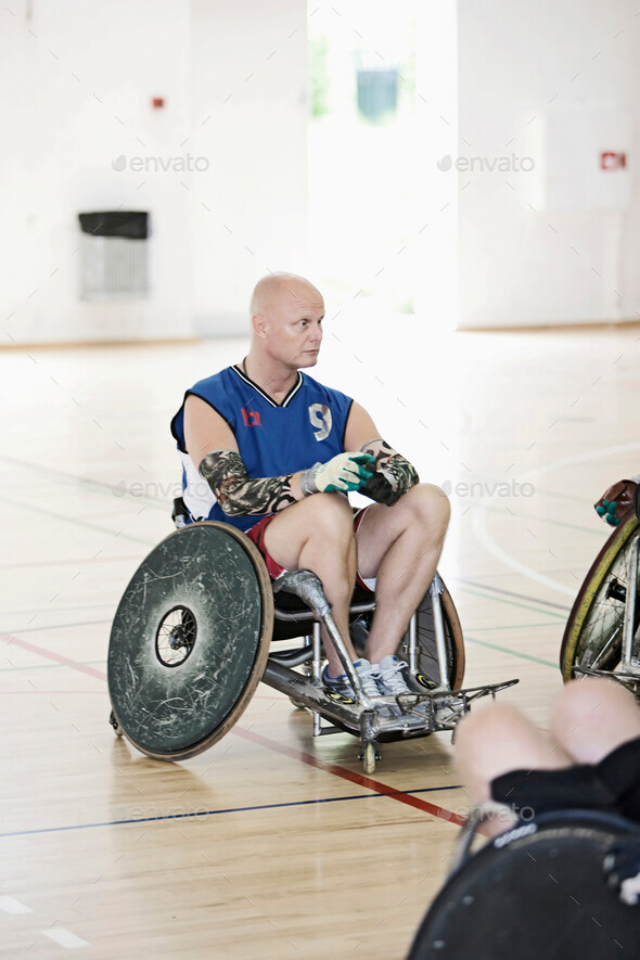 Para rugby player in sports hall Stock Photo by Image-Source | PhotoDune