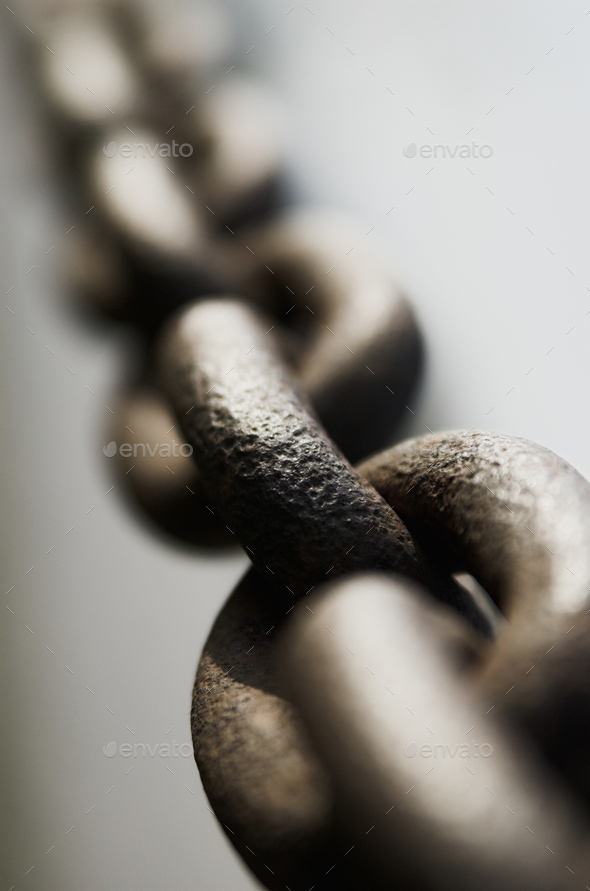 Textured surface of chain in closeup Stock Photo by ADDICTIVE_STOCK