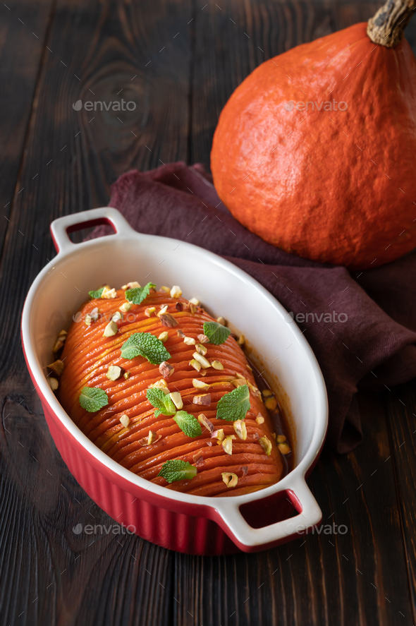 Hasselback pumpkin Stock Photo by Alex9500 | PhotoDune