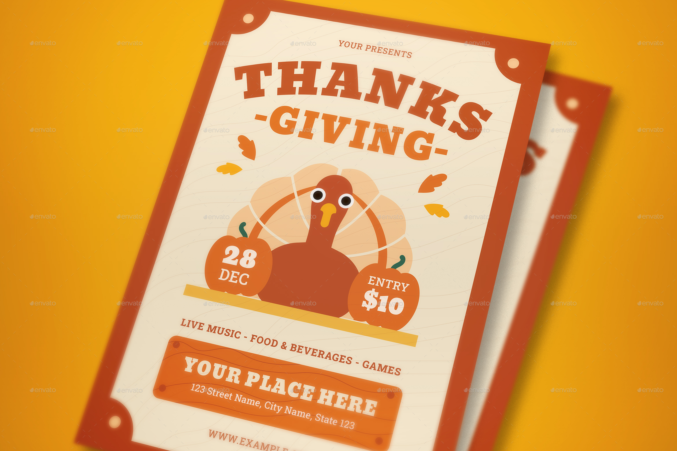 Thanksgiving Flyer Set, Print Templates | GraphicRiver