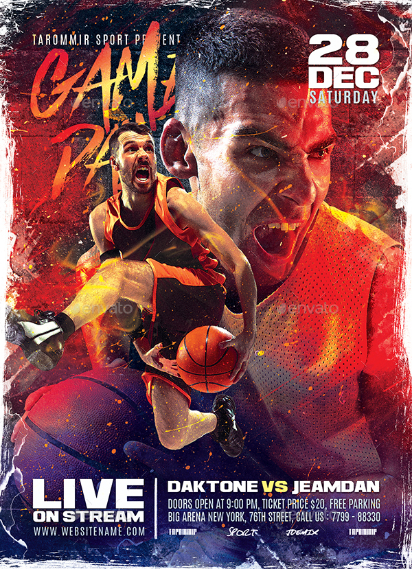 Basketball Game Day Flyer, Print Templates | GraphicRiver
