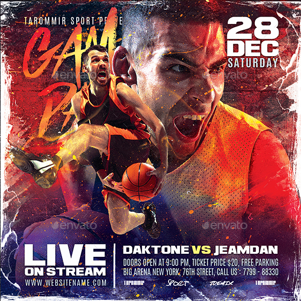 Basketball Game Day Flyer, Print Templates | GraphicRiver